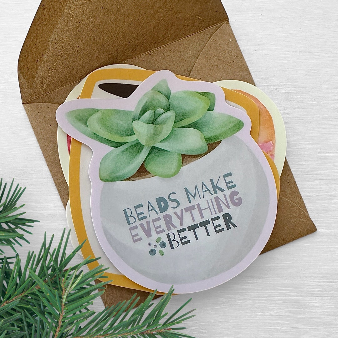 Vinyl Beading Sticker for Bead Lovers - Beads Make Everything Better - Etsy