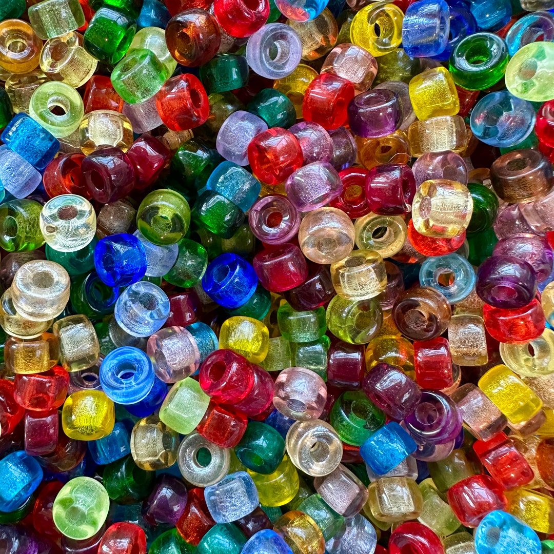 Transparent Czech Glass Crow Beads Mix, Macrame Beads, Pony Beads ...