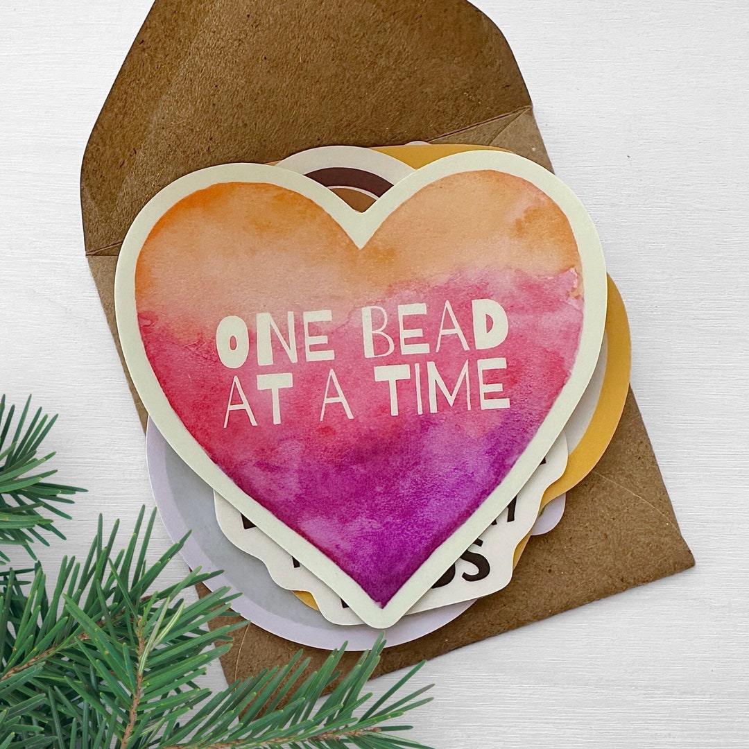 Vinyl Beading Sticker for Bead Lovers, Gift for Beader One Bead at a ...