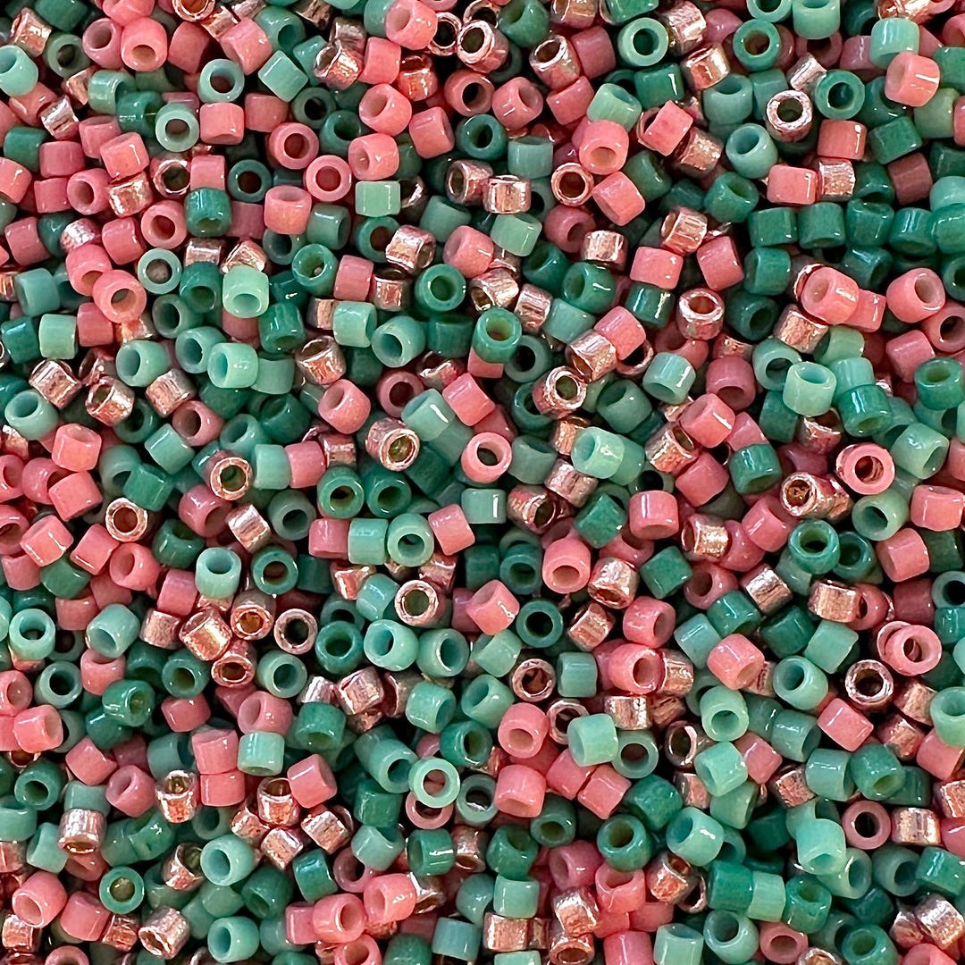 10g Miyuki Delica Bead Mix | Coral | Miyuki Delica Beads | Bead Mix for ...
