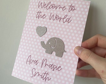 NEW BABY CARD Hand Drawn Card Baby Card Card for New - Etsy