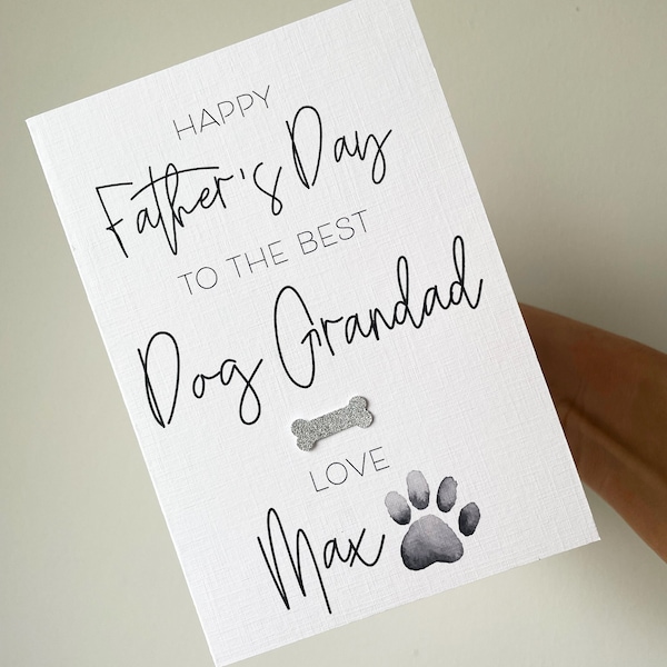Fathers Day Card Grandad From Dog - Etsy
