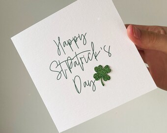 St. Patrick's Day Golden Shamrock Handmade Card - Etsy