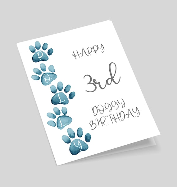 Paper Paper & Party Supplies dog first birthday personalised dog ...