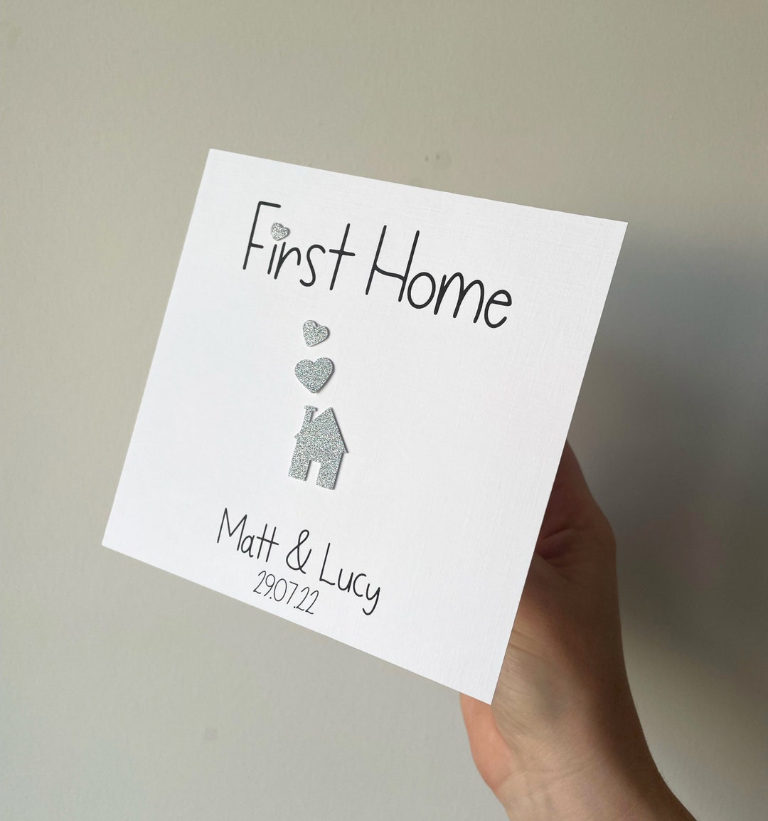 First Home Card, New Home Card, Moving House Card, Personalised First ...
