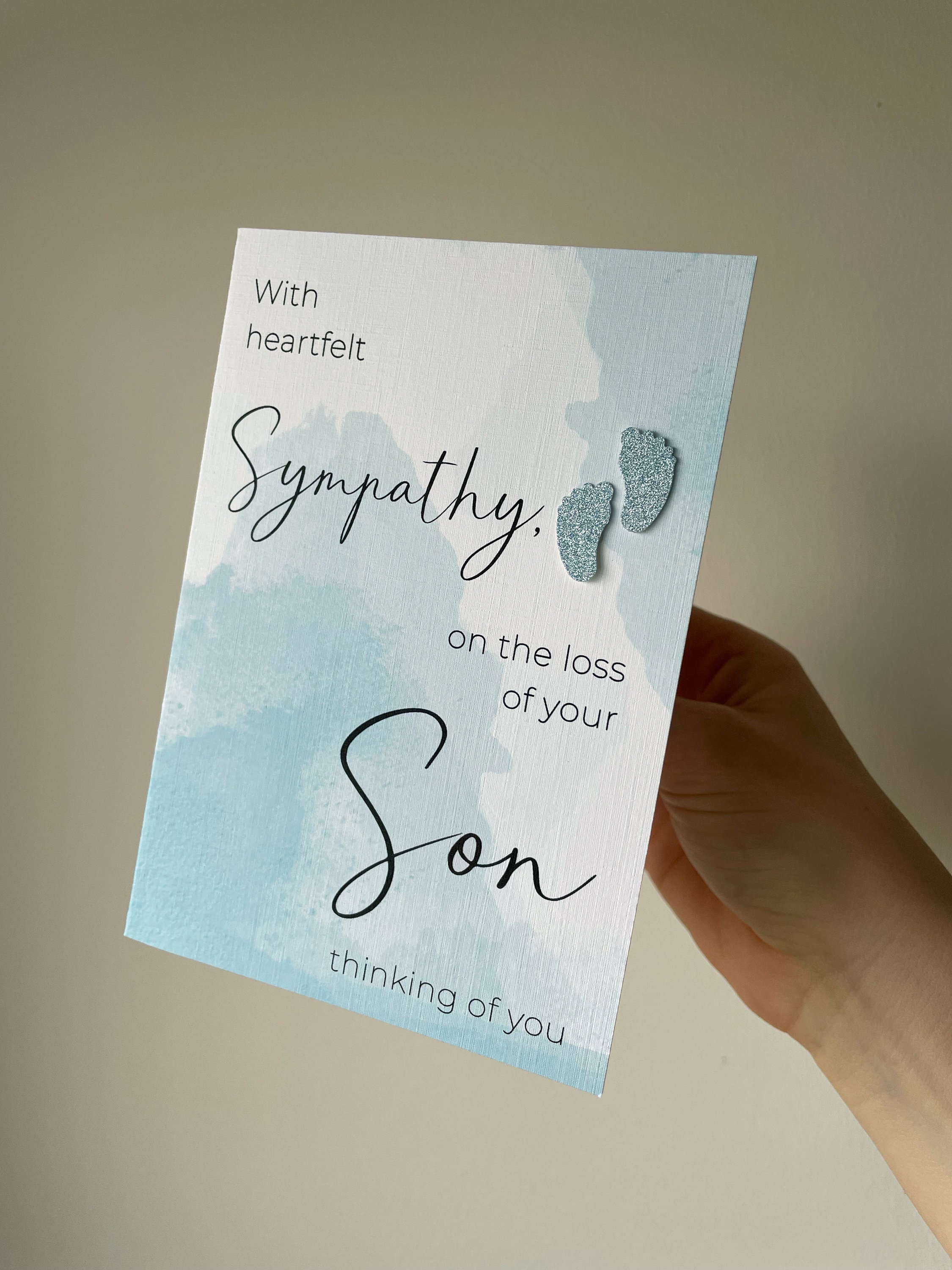Sympathy Card, Loss of Your Son, Thinking of You, Bereavement Card, Sorry for Your Loss, Sorry ...