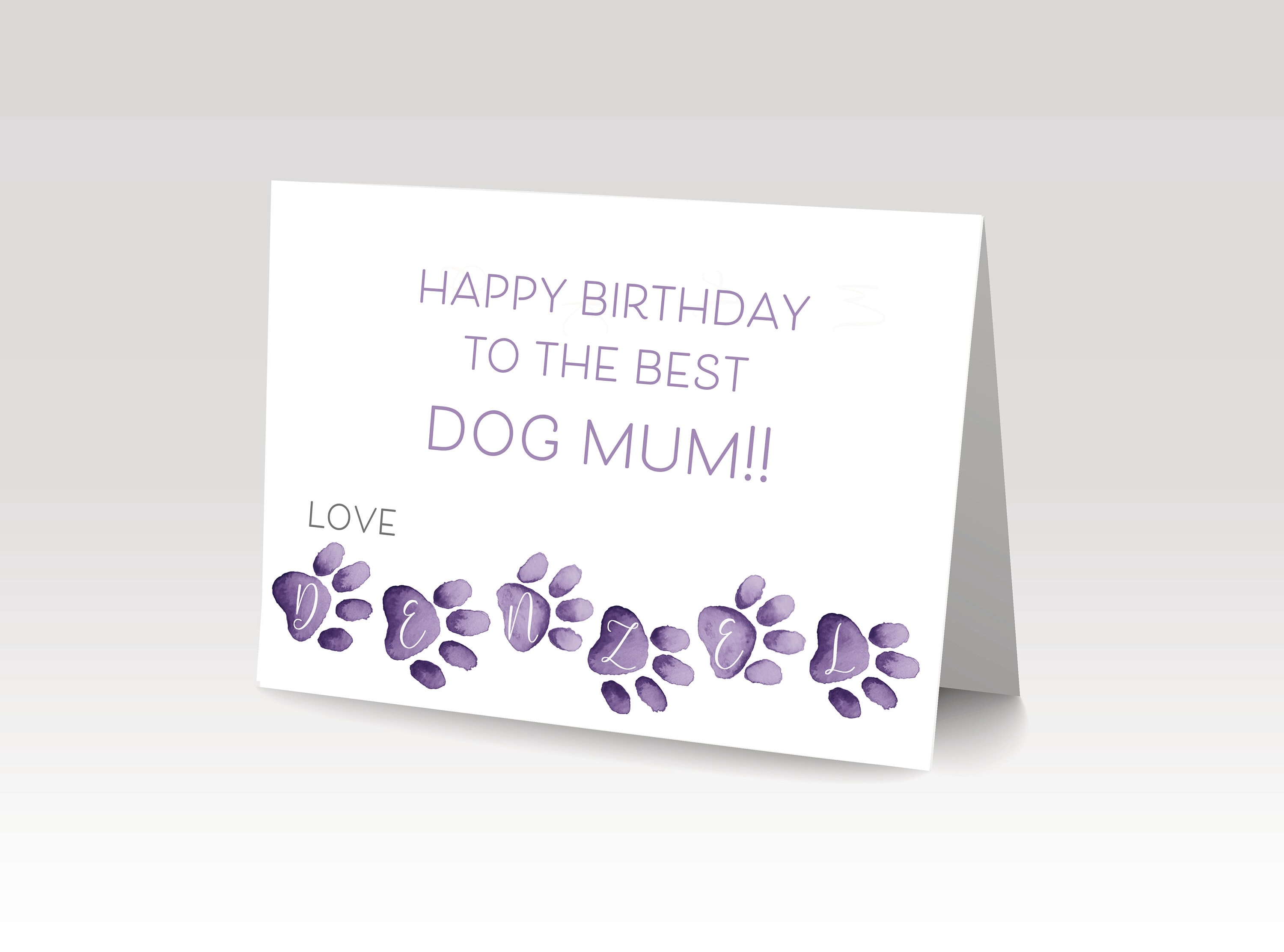 Happy Birthday From the Dog Card Dog Mum Card Card From the - Etsy UK