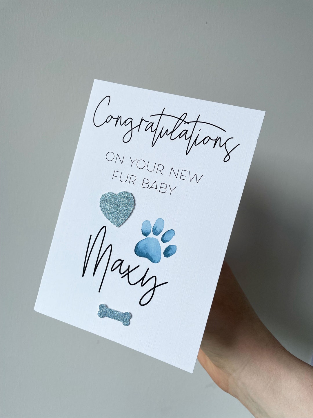 Personalised Pet Card, New Puppy Card, New Pet, Card for Pet Lover, Dog ...