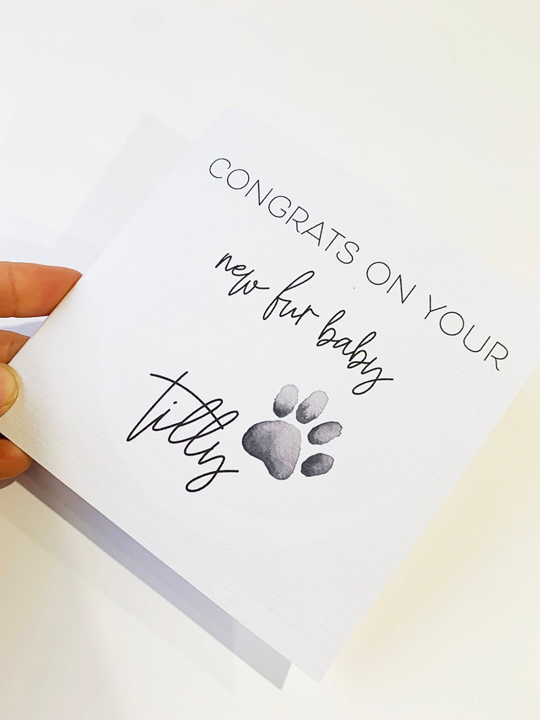 Personalised Pet Card, New Puppy Card, New Pet, Card for Pet Lover, Dog ...