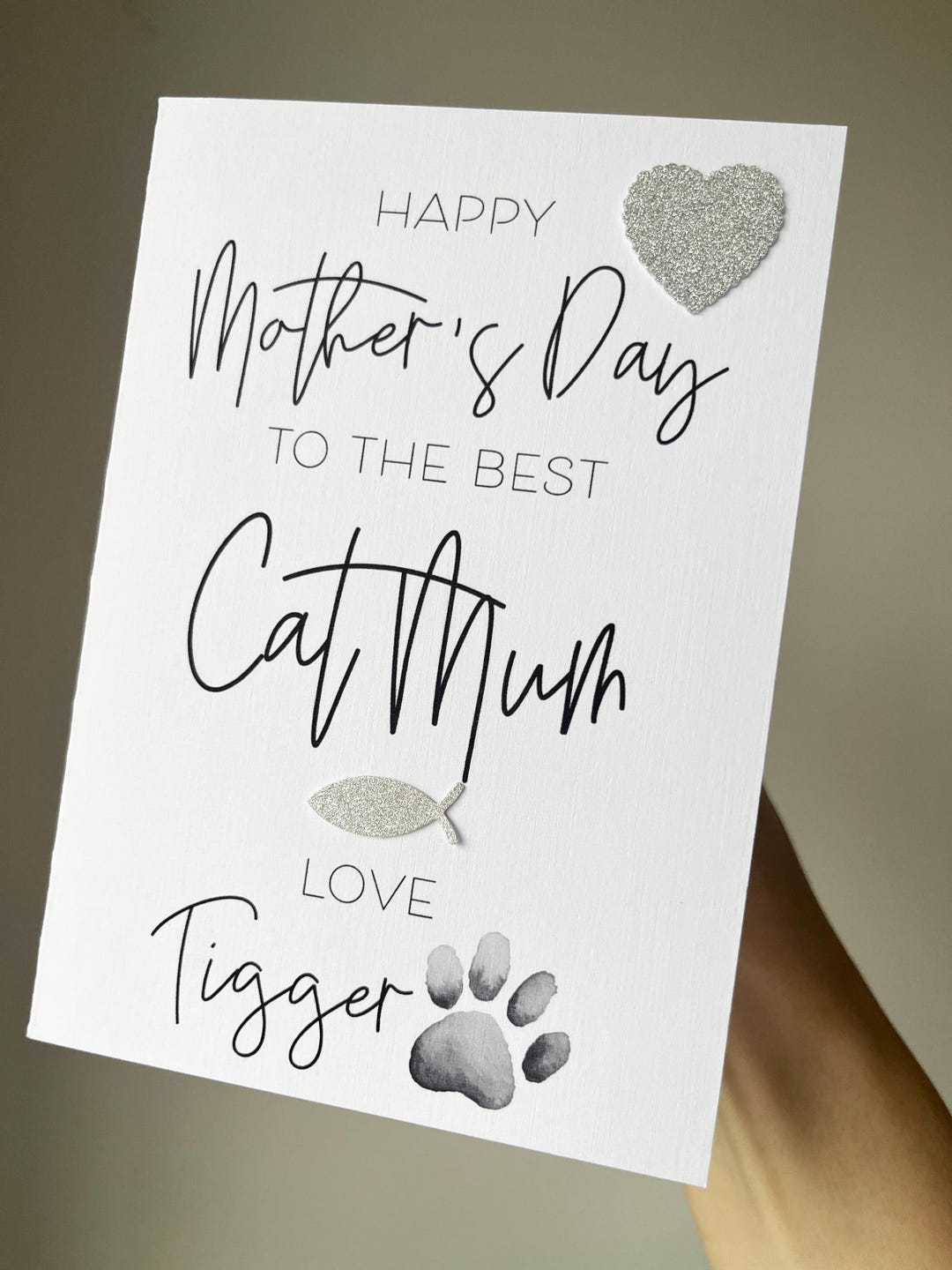 Happy Mothers Day From the Cat, Cat Mothers Day Card, Card From the Cat ...
