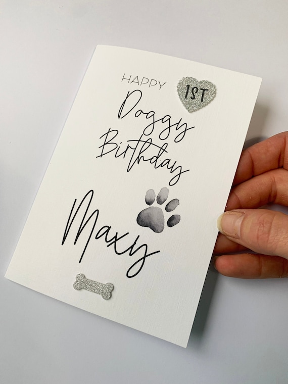 Paper Paper & Party Supplies dog first birthday personalised dog ...