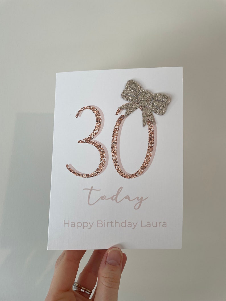 30th Birthday Card 30th Birthday Card for Her Personalised - Etsy UK