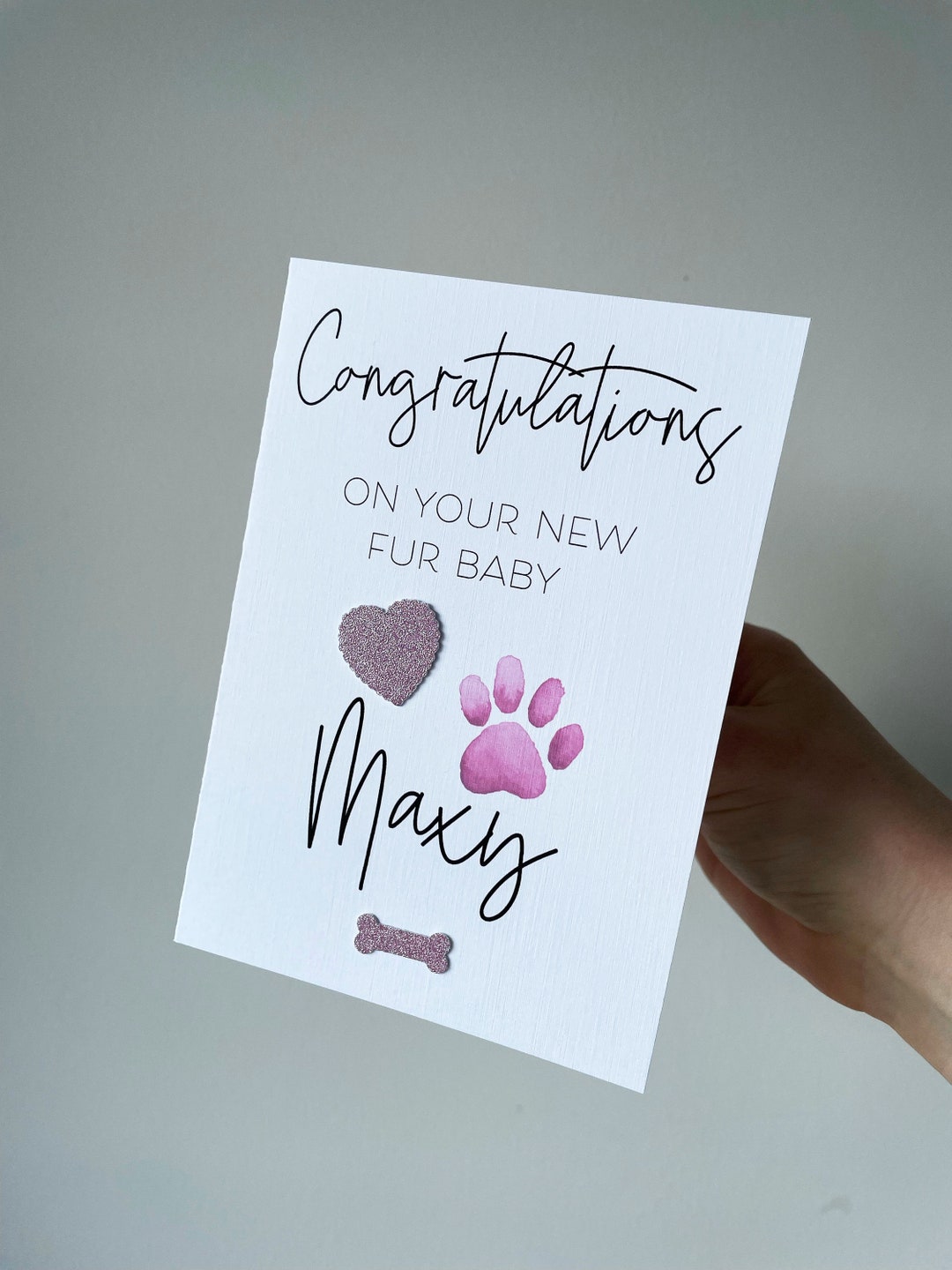 Personalised Pet Card, New Puppy Card, New Pet, Card for Pet Lover, Dog ...