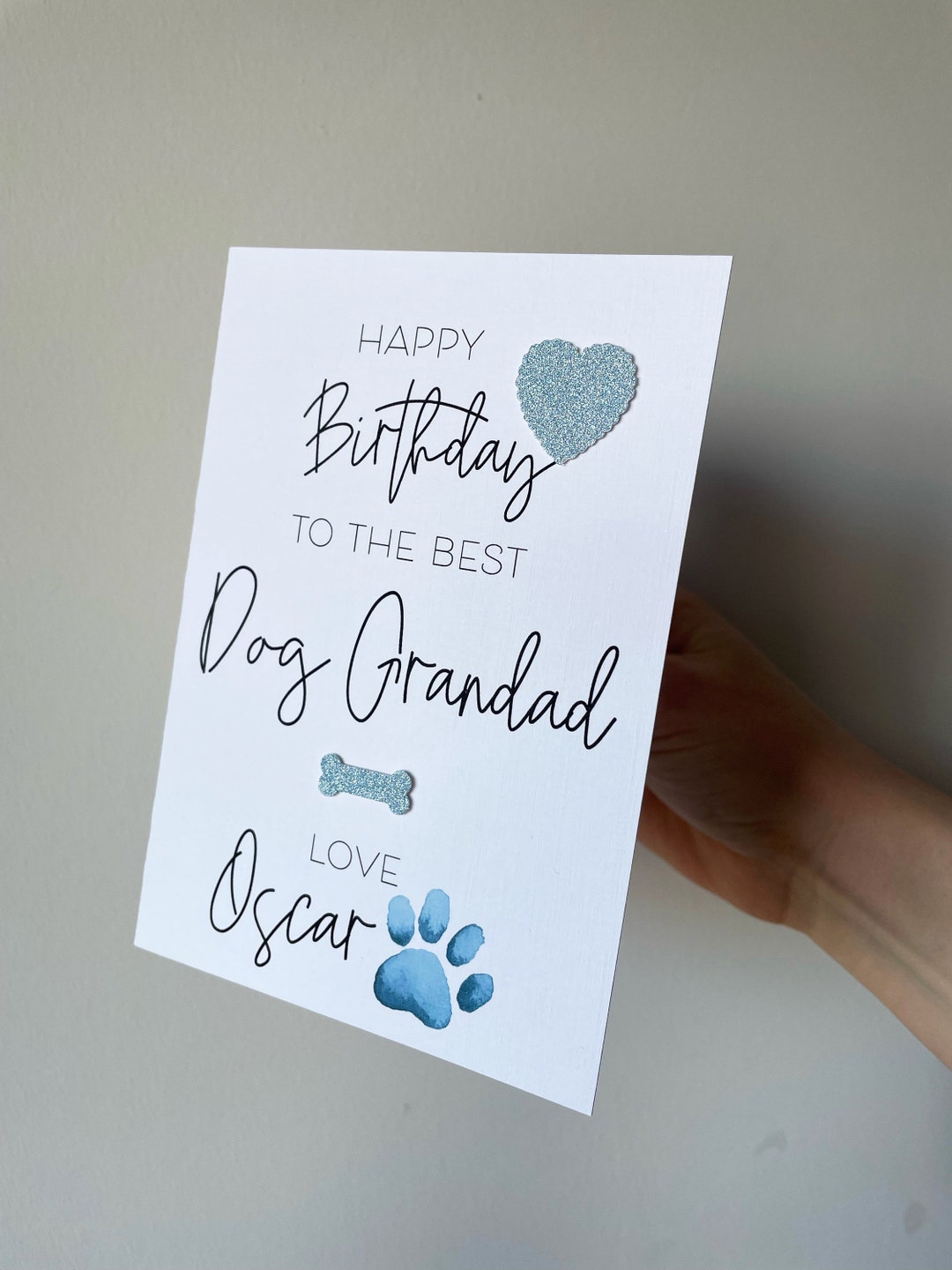 Happy Birthday From the Dog Card, Dog Grandad Card, Card From the Dog ...