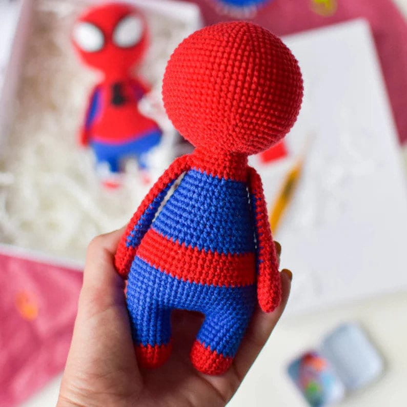 Pattern for Superhero Spiderman Doll Made of Amigurumi Hero in Crochet ...