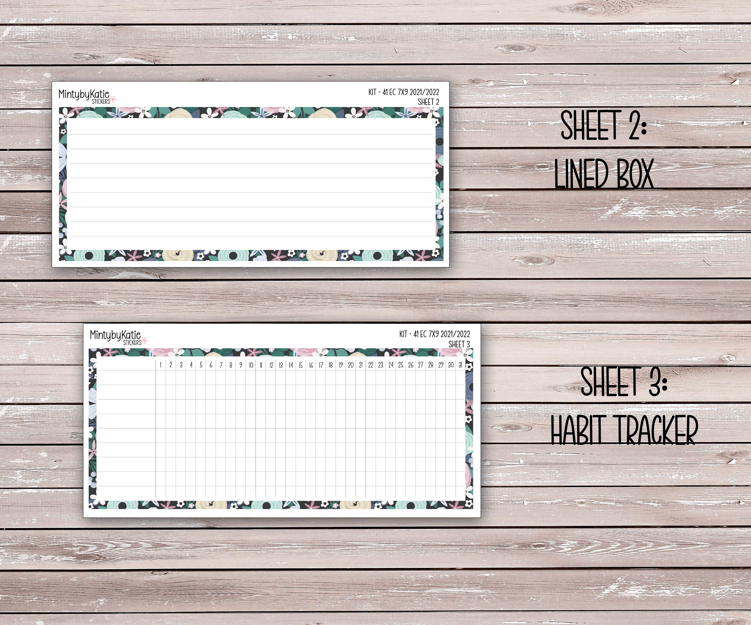 Paper Stickers Erin Condren Monthly 44 EC 8.5x11 Erin Condren 2021/2022 ...