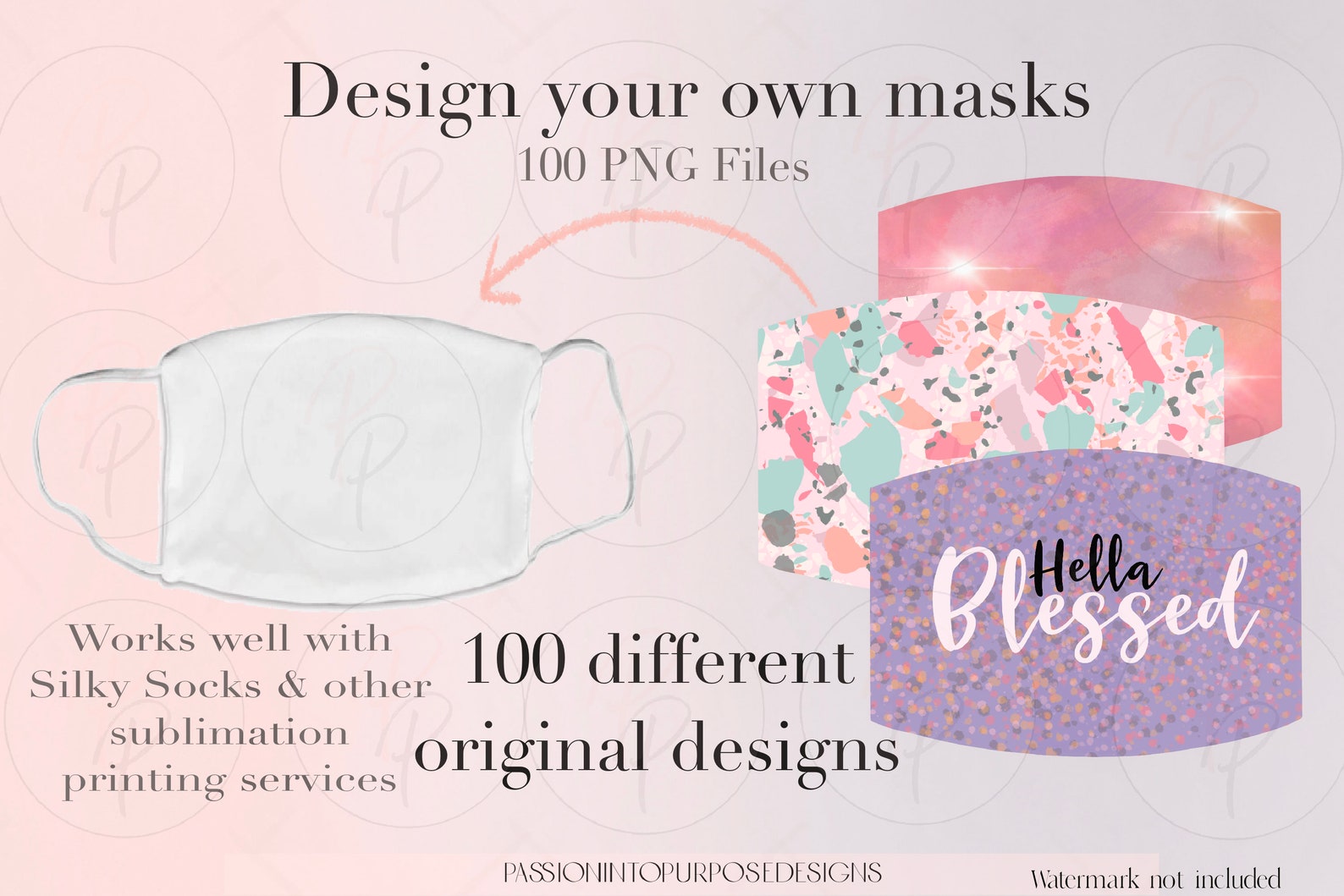 100 Face Mask Designs | Sublimation Face Mask PNG | - Etsy