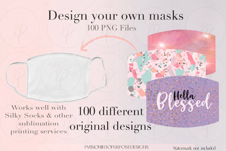 100 Face Mask Designs | Sublimation Face Mask PNG | - Etsy