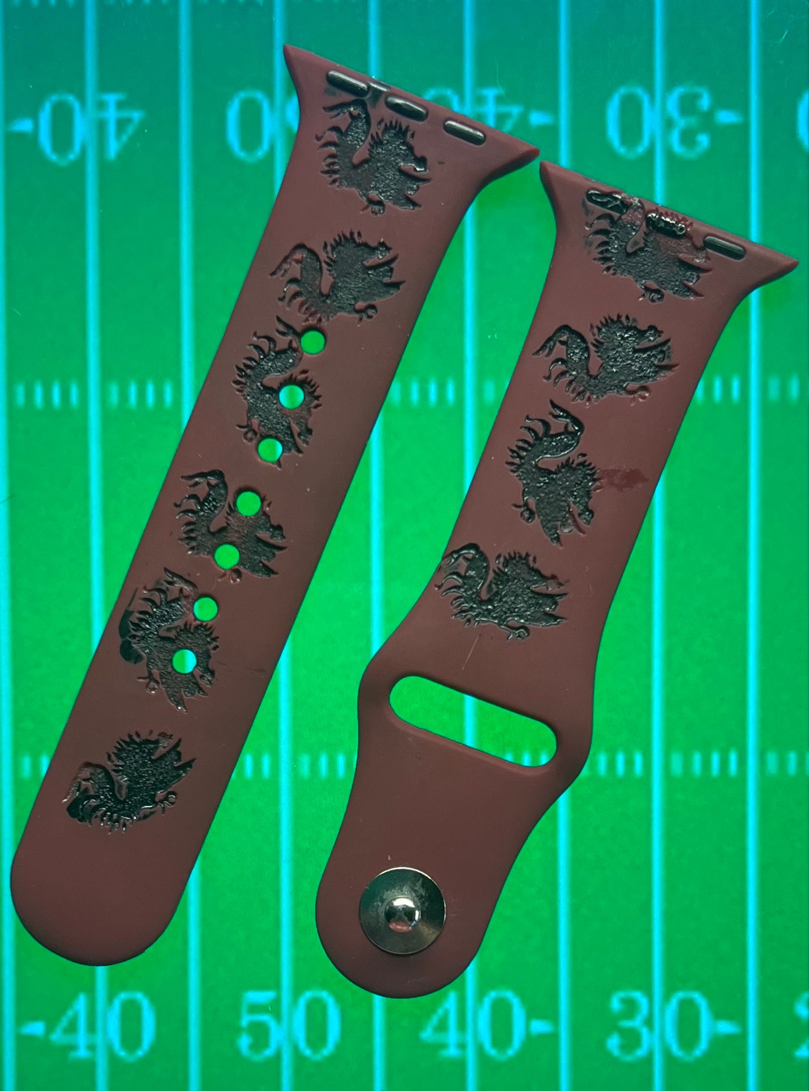 Laser Engraved Silicone Watch Band for Your Apple - Etsy