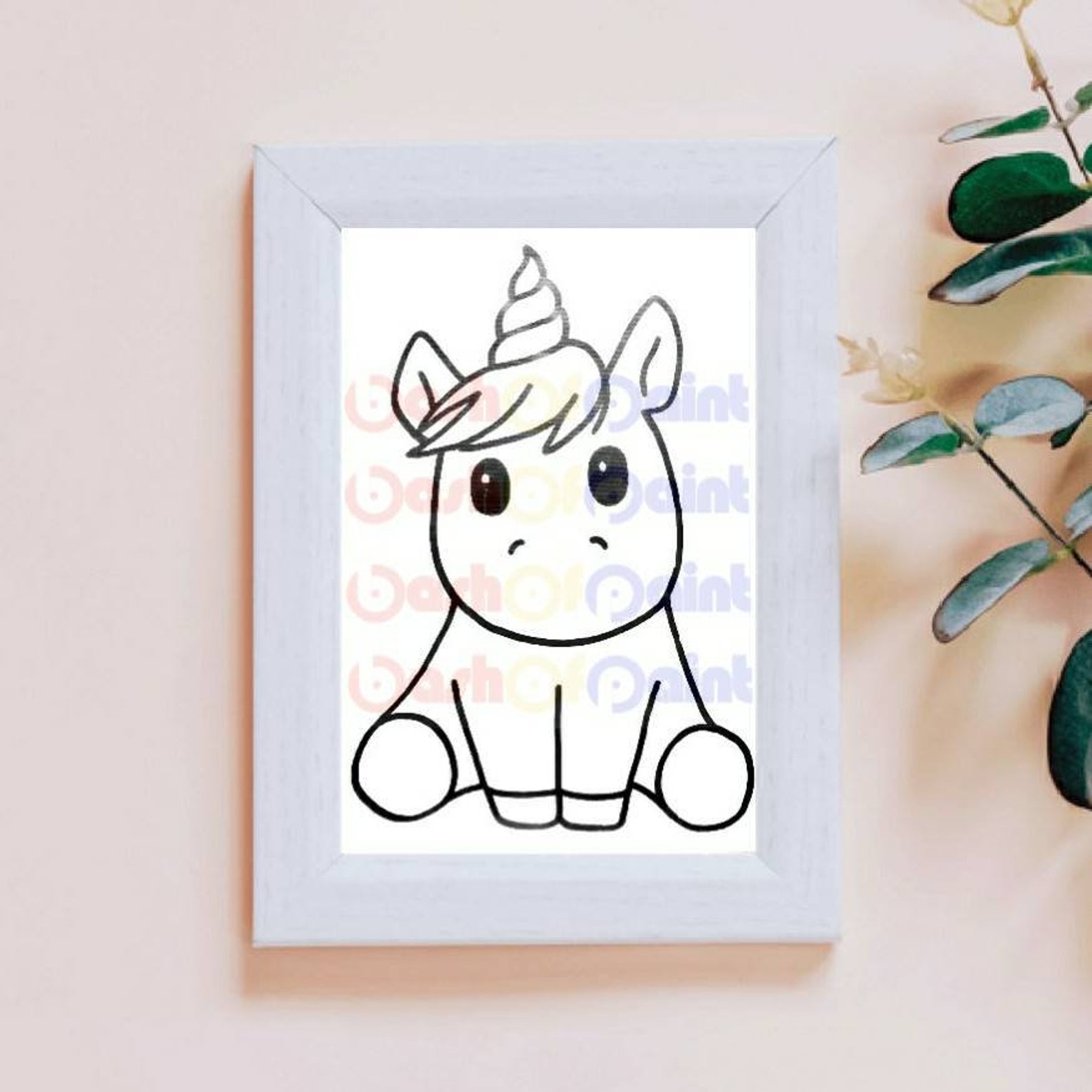 Kids Predrawn Canvas Outlined Sketch, Presketched DIY Paint Sip Party ...