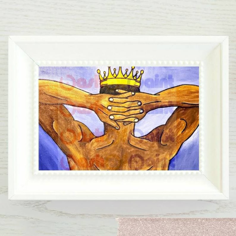 King Predrawn Canvas Outlined Sketch for DIY Sip Paint Party - Etsy