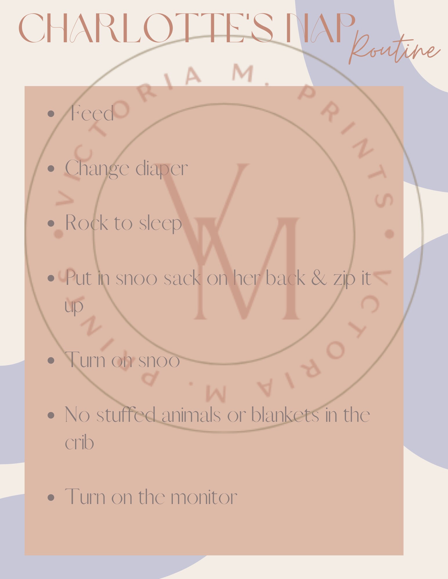 Canva Template: Baby Schedule, Nap Routine, Bedtime Routine - Etsy