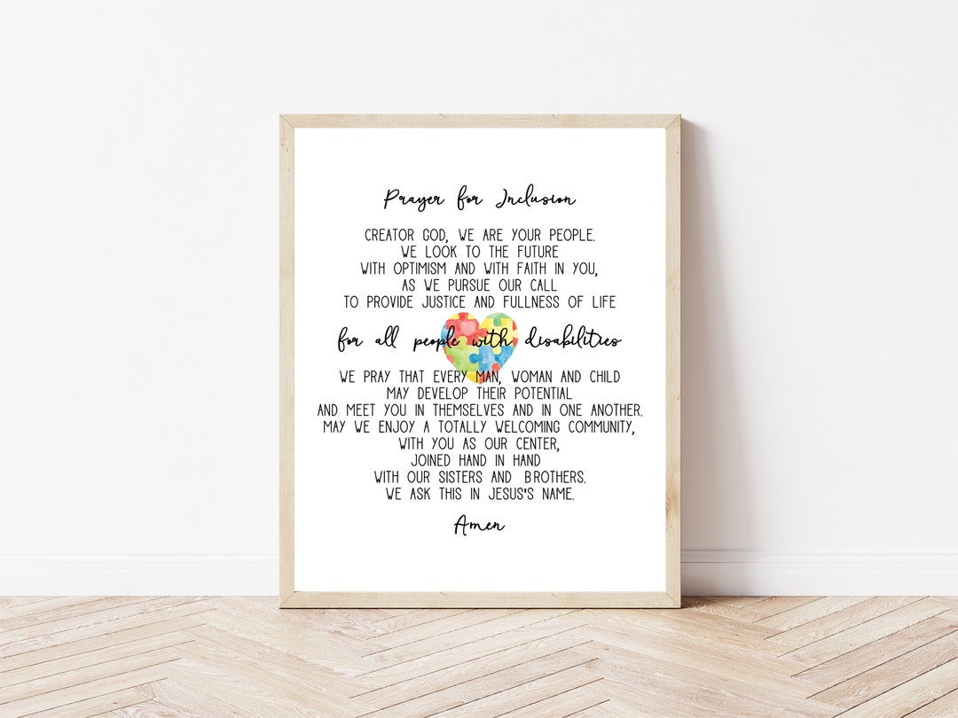 Prayer for Inclusion | Catholic Special Needs Kids | Printable Catholic ...