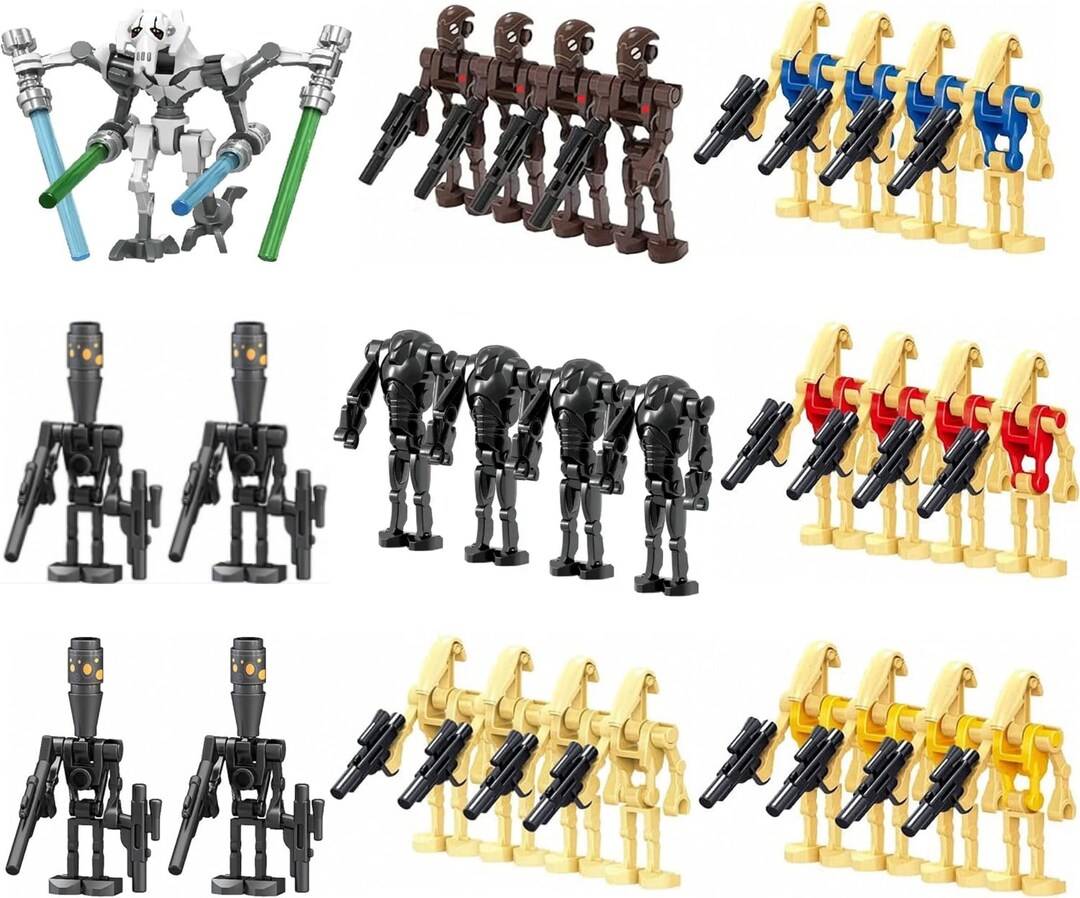 Star Wars 29 Piece Battle Droid Army With General Grievous, Assassin ...
