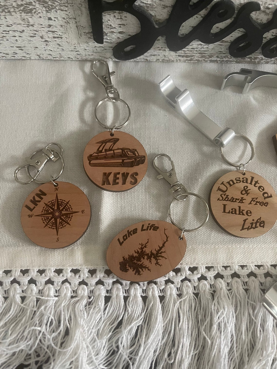 Lake Keychains -boat Keys- Lake House Keys - Etsy