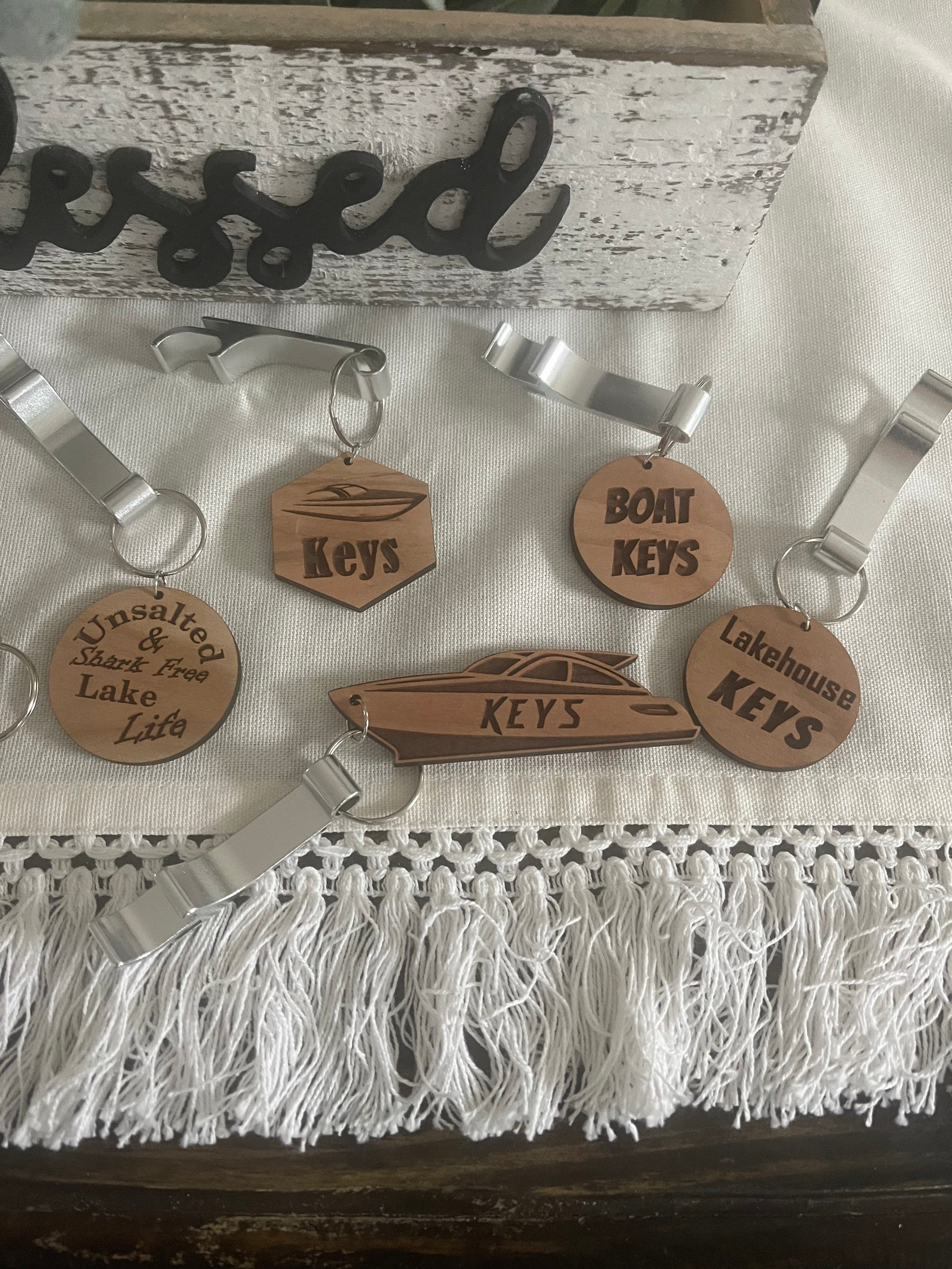 Lake Keychains -boat Keys- Lake House Keys - Etsy