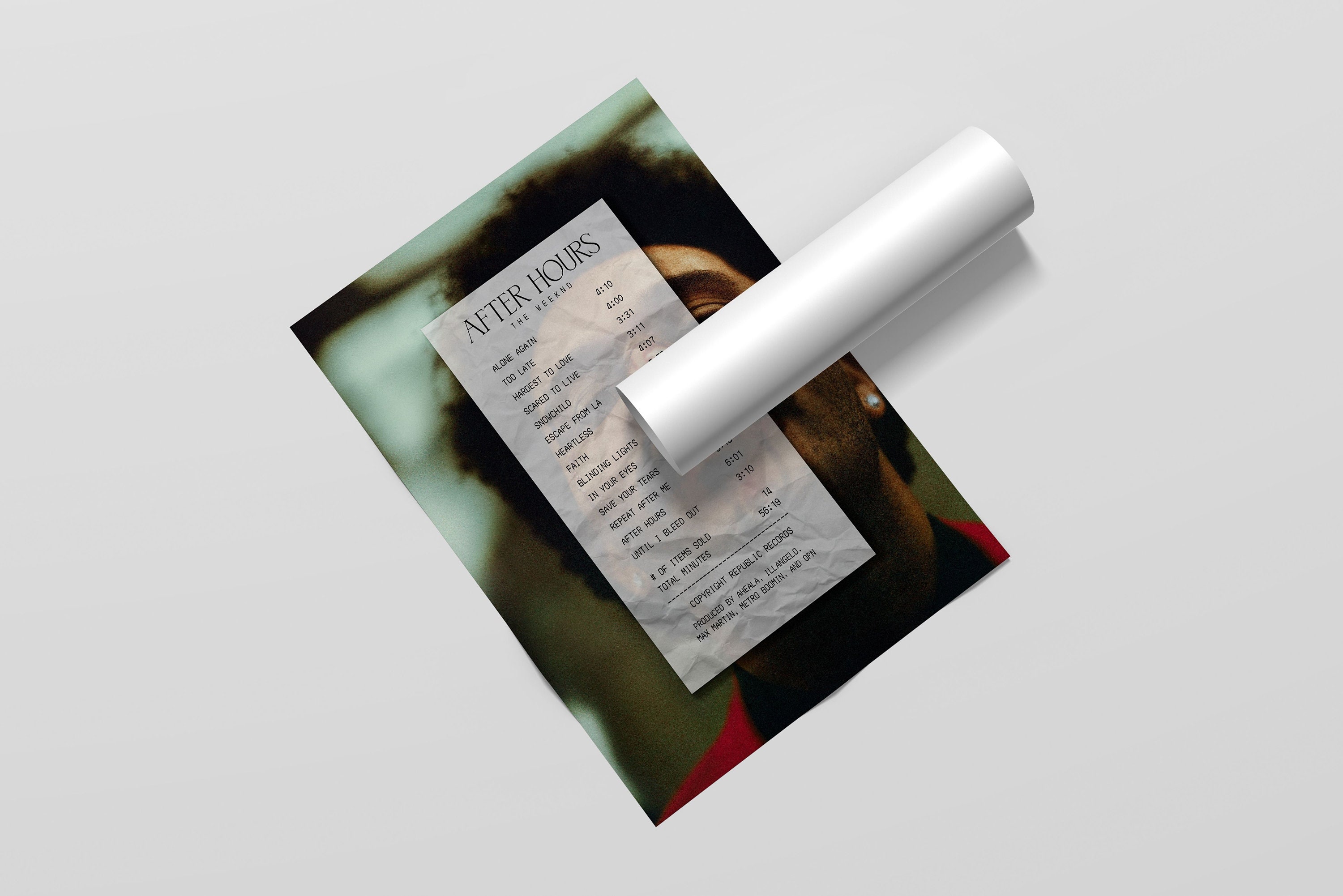 Custom Receipt Album Poster, Album Art, Album Print, Custom Gift Idea ...