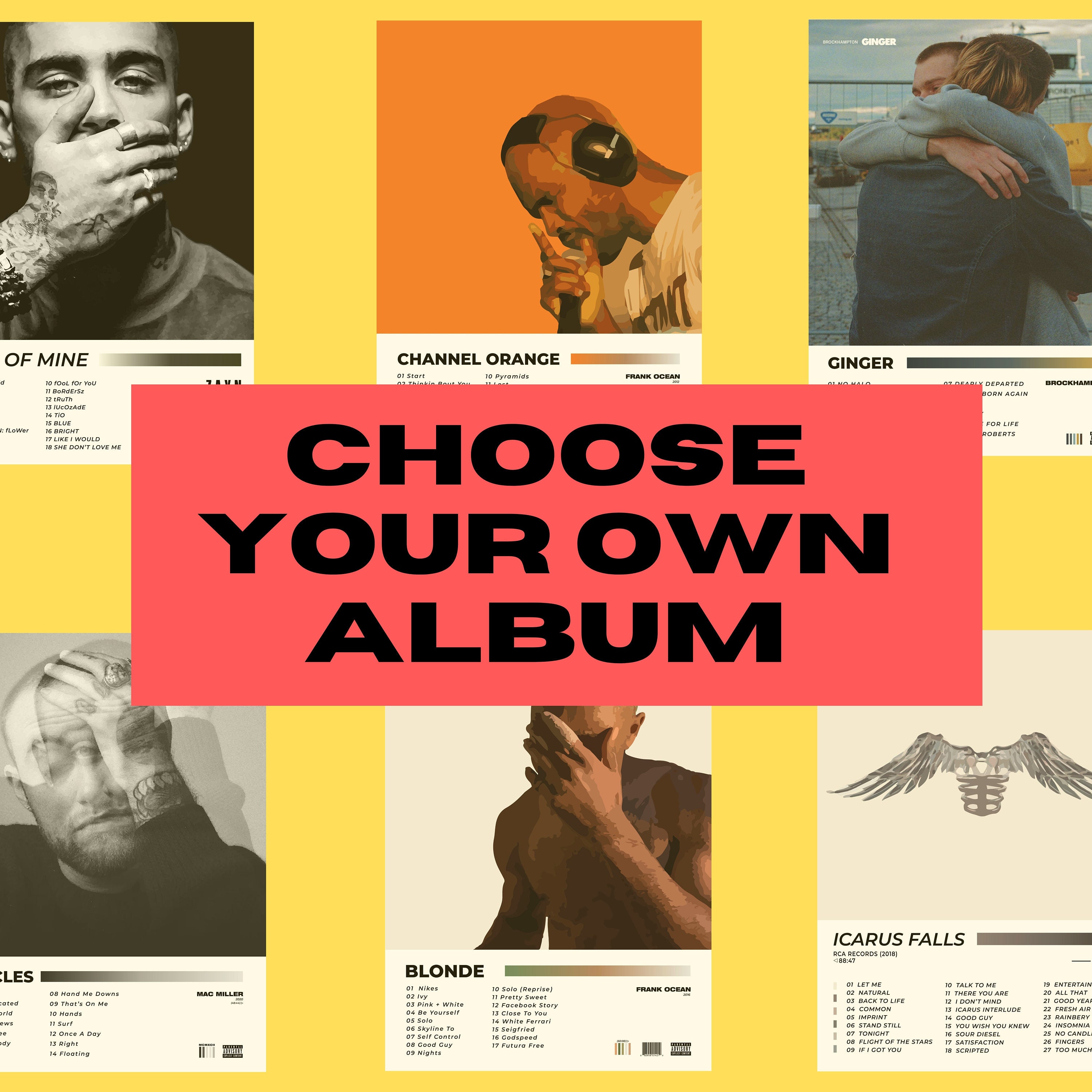 CUSTOM Album Tracklist Poster Album Art Album Print Custom | Etsy Canada