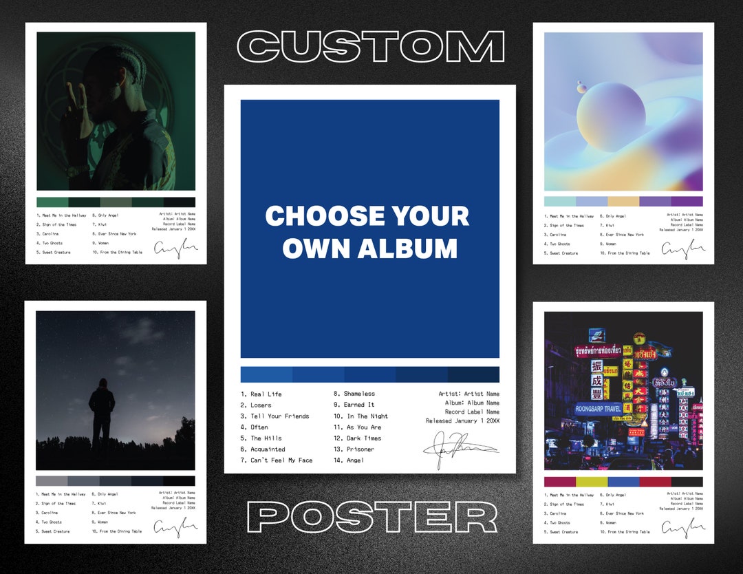 Custom Album Tracklist Poster, Album Art, Album Print, Custom Gift Idea ...