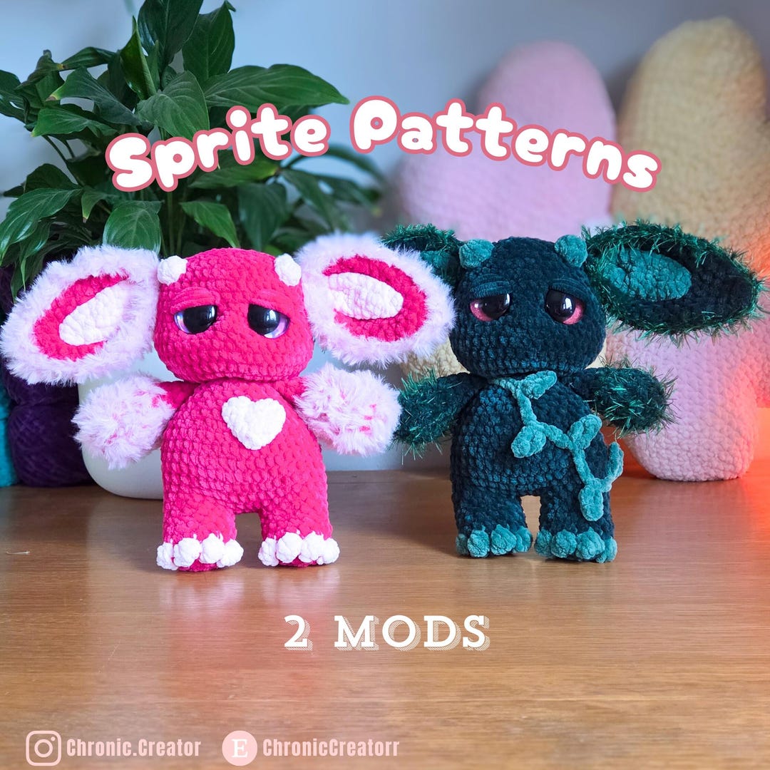Love and Nature Sprites Crochet Pattern: 2 Mods - Amigurumi Plushie ...