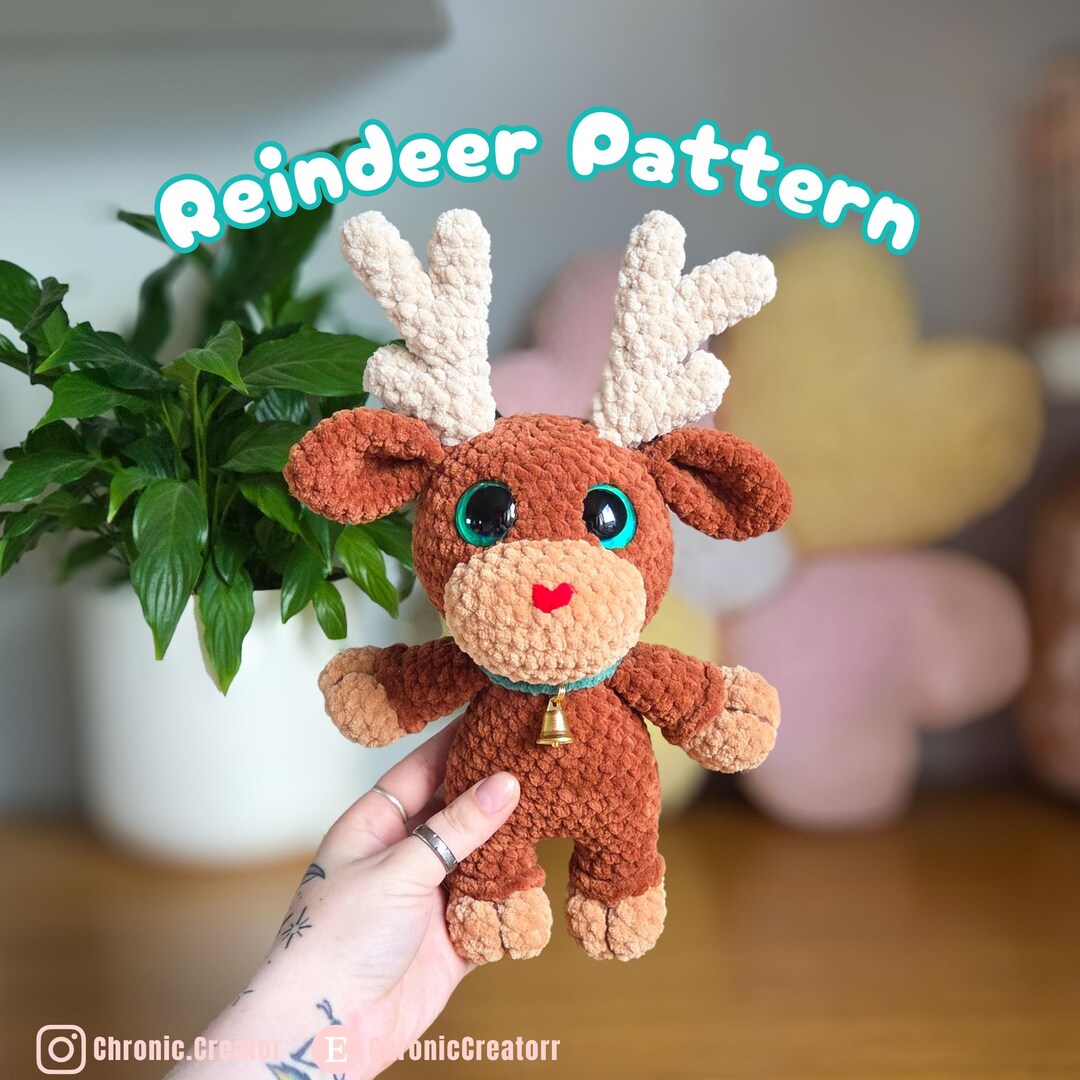 Rodney the Reindeer Crochet Pattern | Amigurumi Reindeer (PDF) - Etsy