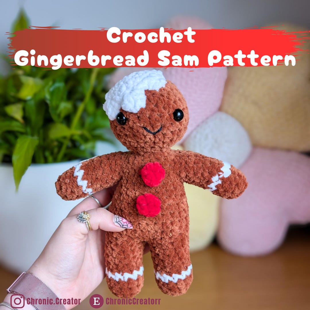 Make Your Own Gingerbread Man Easy to Follow Crochet Gingerbread ...