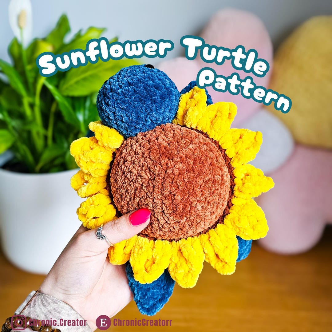 Crochet Sunflower Turtle Pattern: Amigurumi Plushie (PDF Pattern) - Etsy