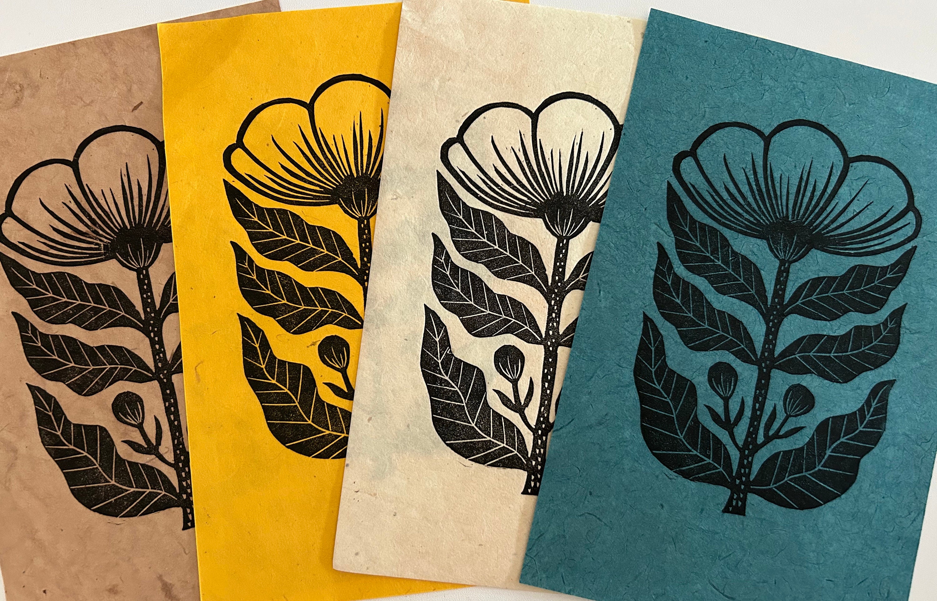 Original Linocut Print, "reach" - Etsy