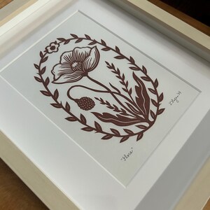 Original Linocut Print, "flora" - Etsy