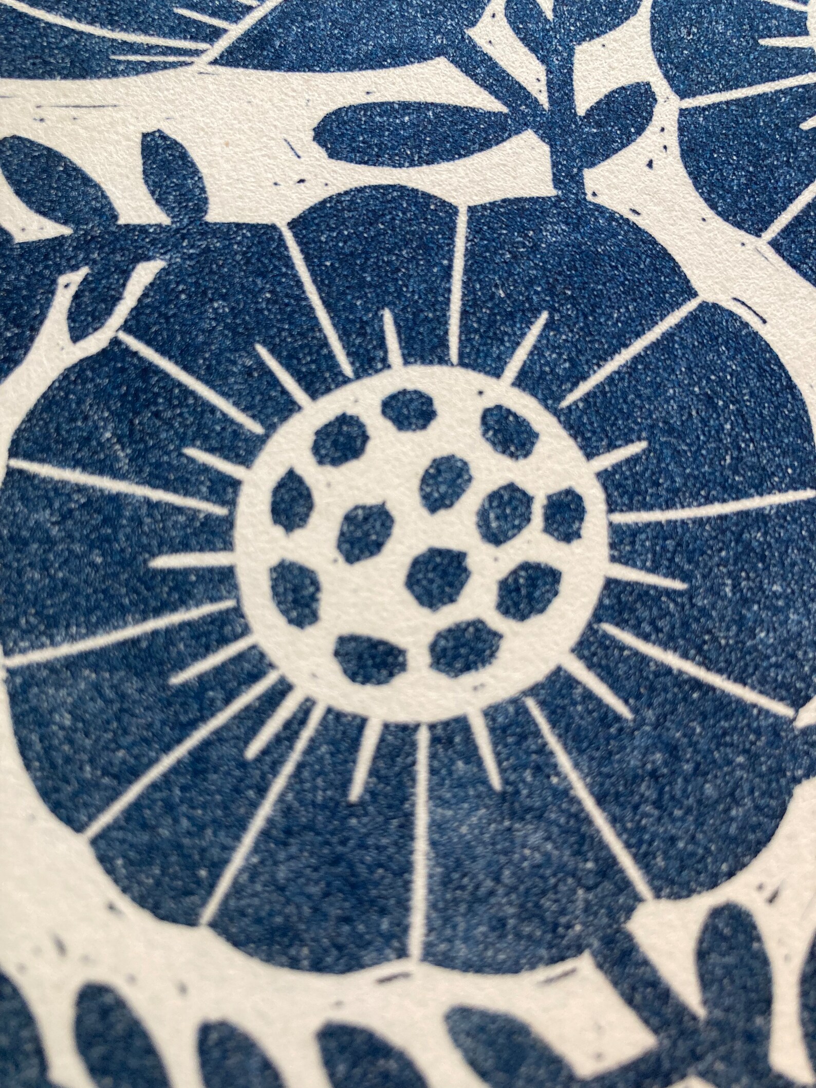Original Linocut Print, "flowers" - Etsy