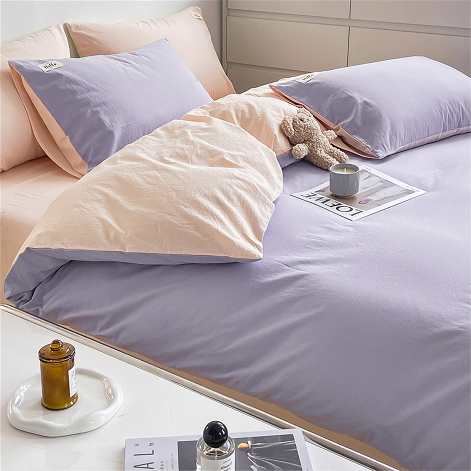 100% Cotton Solid Duvet Cover Twin Full Queencotton Duvet | Etsy