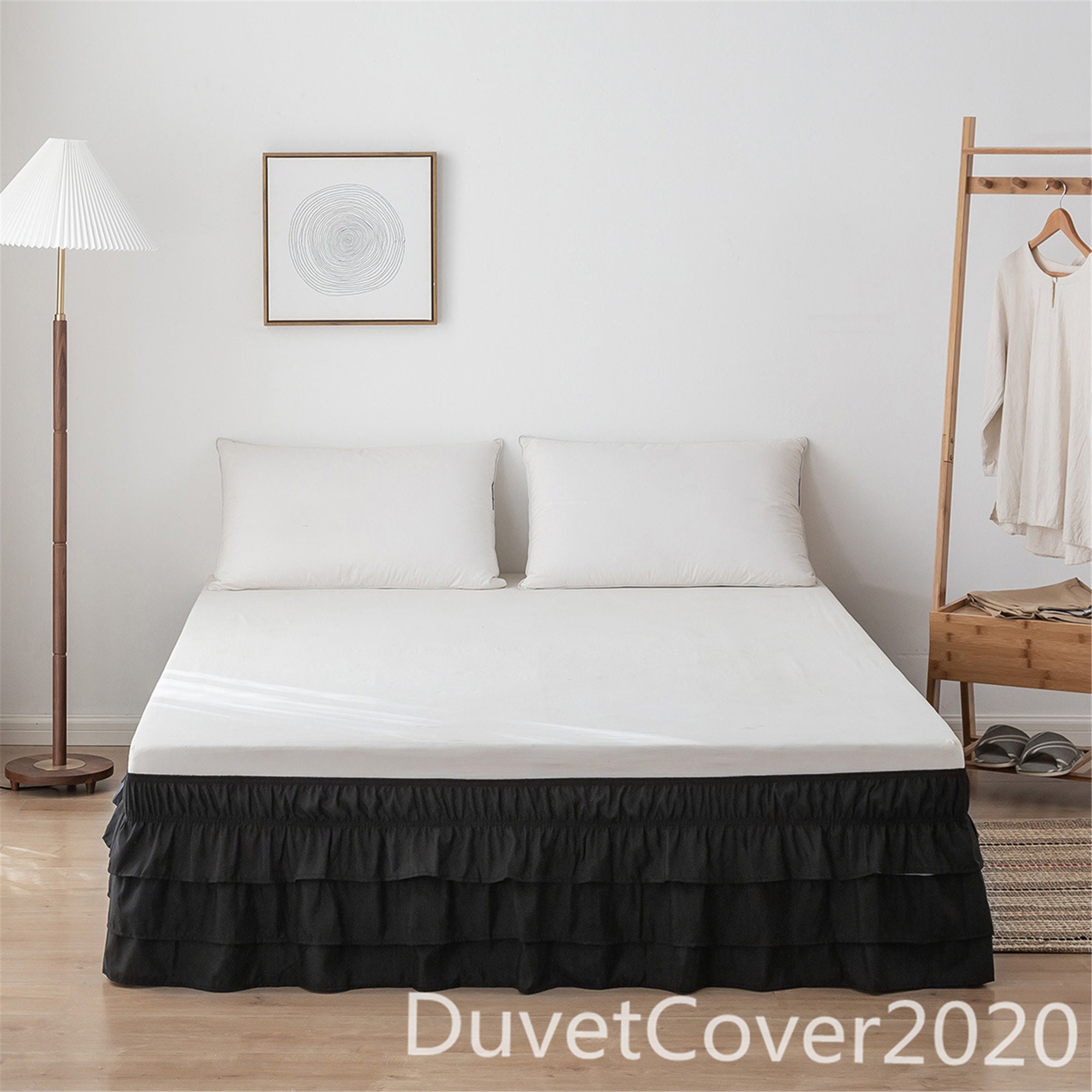 Solid Color Bed Skirt King Twin Queenfalbala Bed Skirts Etsy