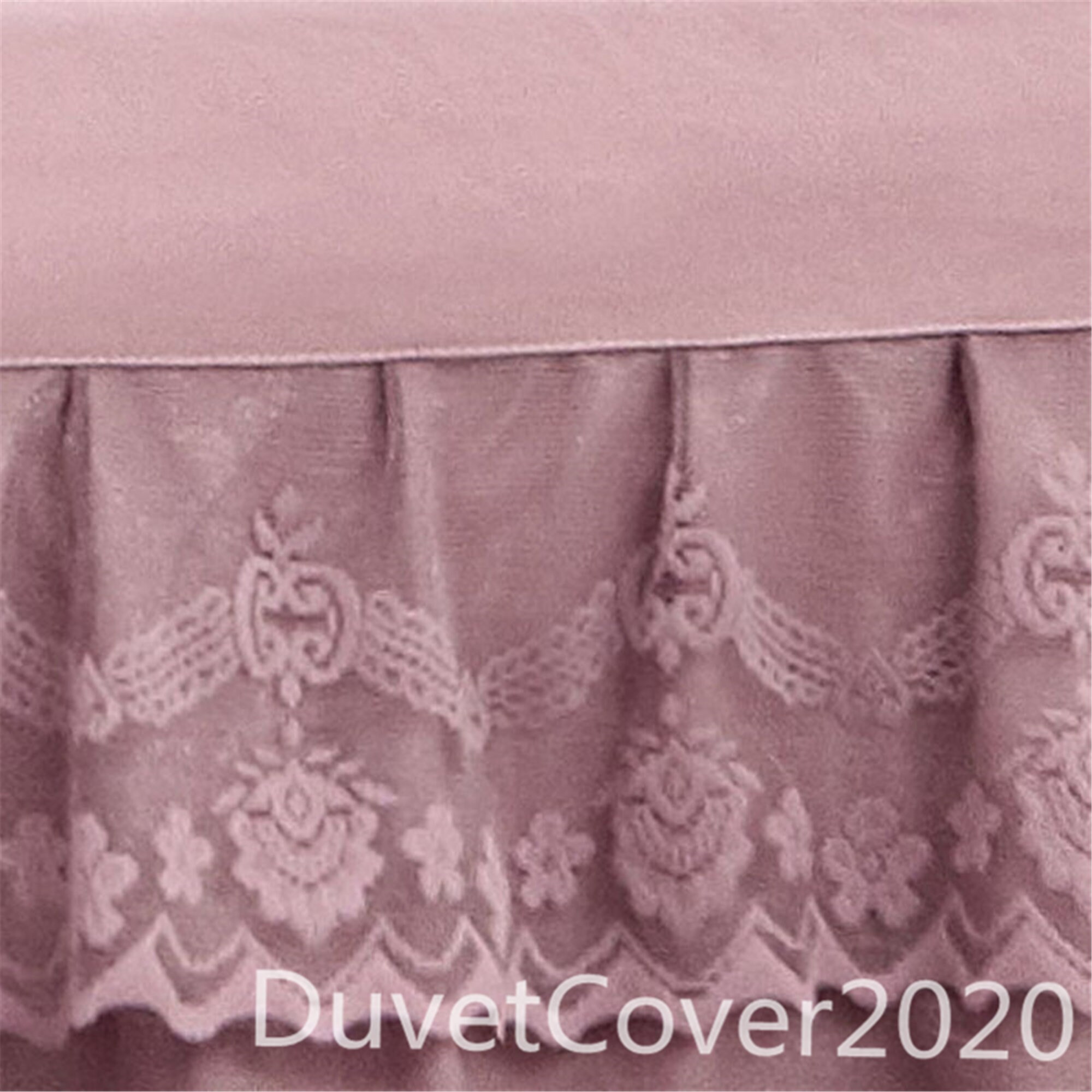 Dusty Pink Bed Skirt Queenlace Bed Skirtsbedskirts Queenbed Etsy