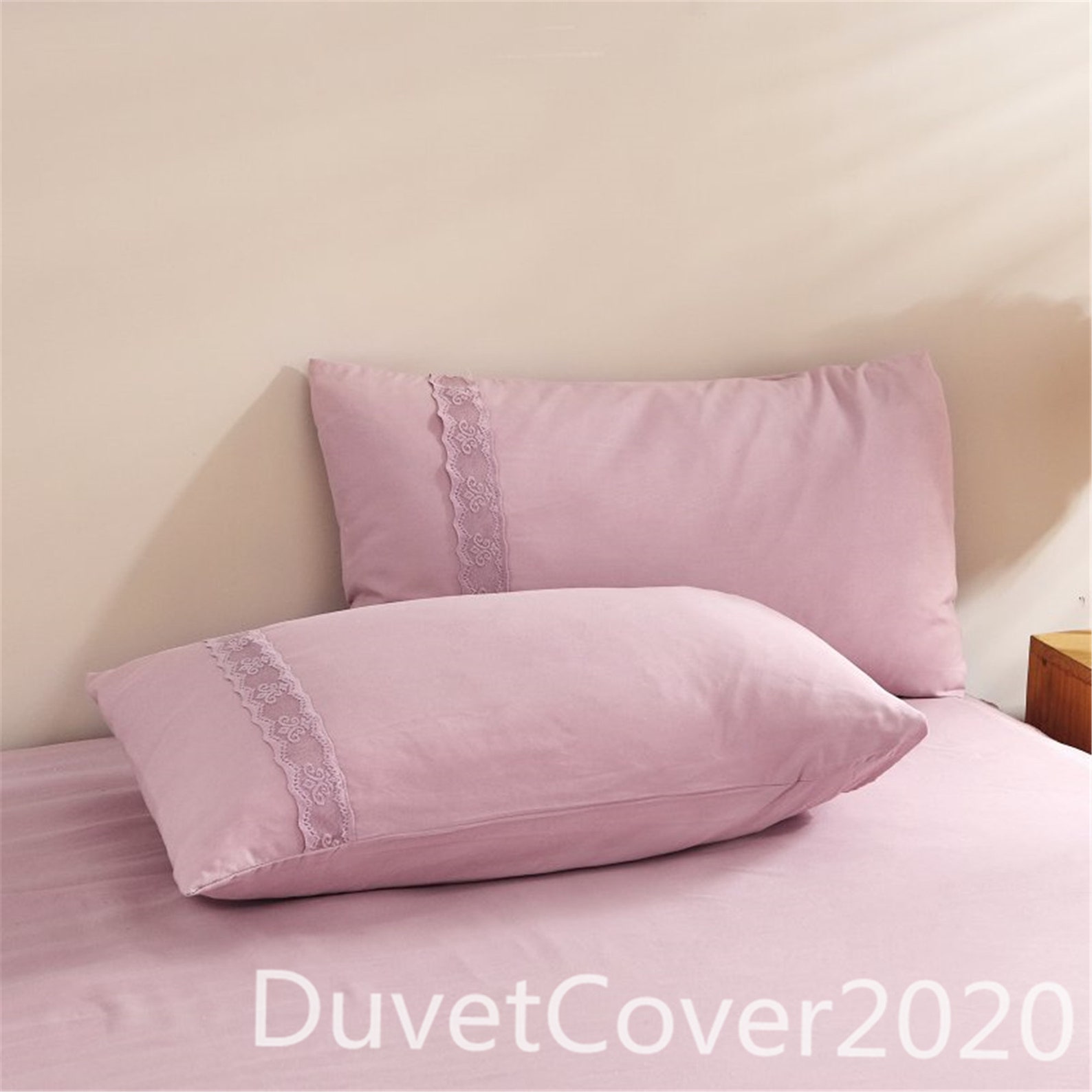 Dusty Pink Bed Skirt Queenlace Bed Skirtsbedskirts Queenbed Etsy