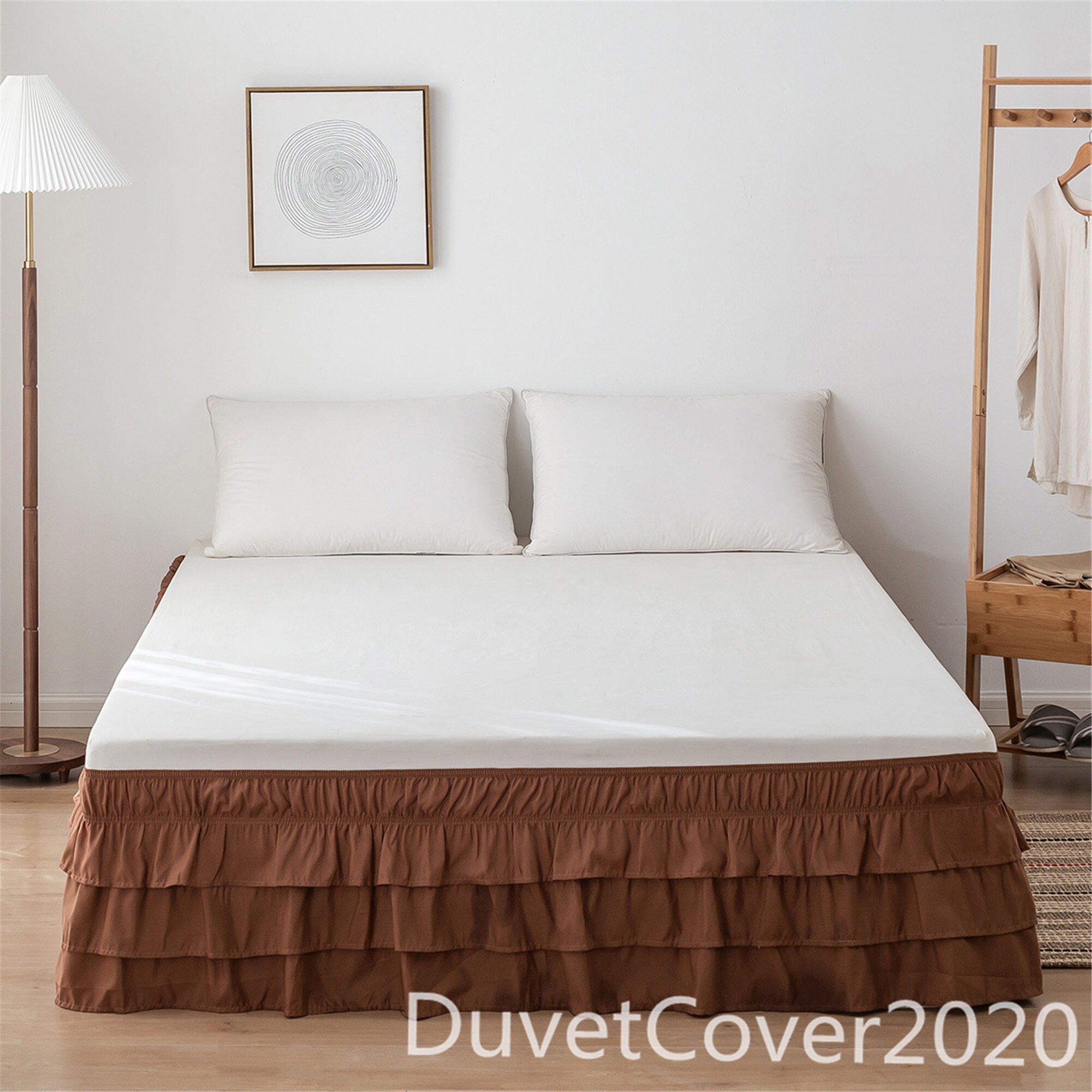 Solid Color Bed Skirt King Twin Queenfalbala Bed Skirts Etsy