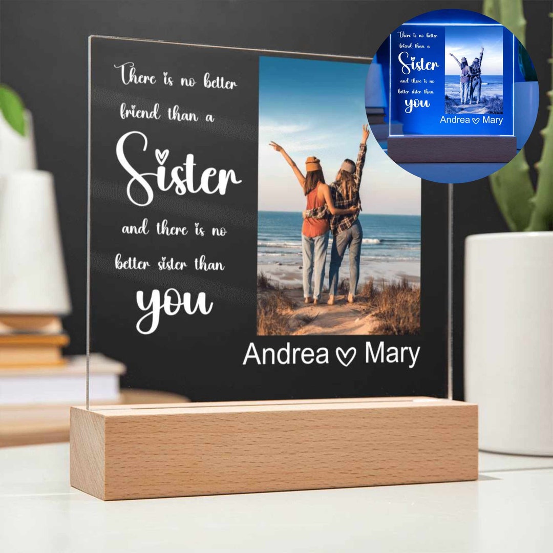 Sister Gift, Sister Birthday Gift, Sister Print Acrylic Plaque ...
