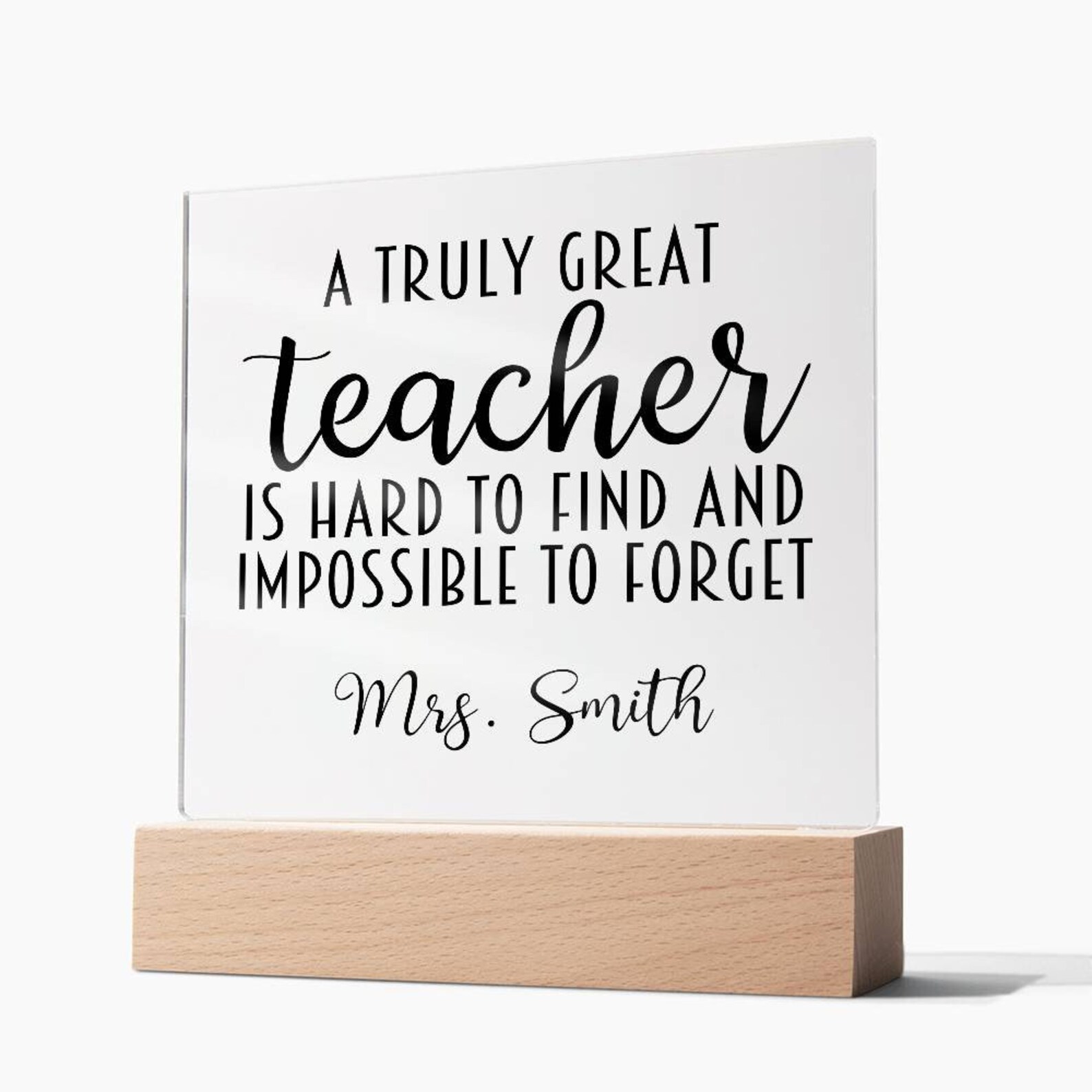 A Truly Amazing Teacher Acrylic Sign With Teacher Name, Personalized ...