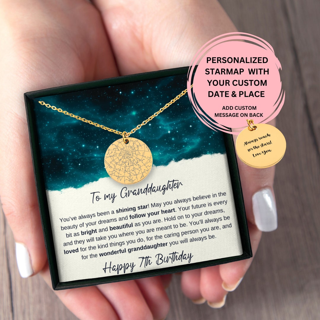 7th Birthday Gift for Granddaughter, Personalized 7th Birthday Gift ...