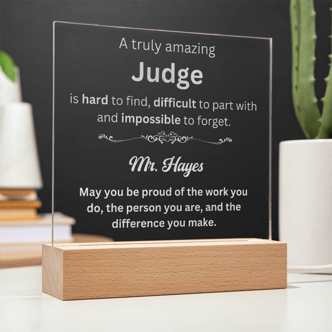 Personalized Judge Gift With Name, Judge Appreciation Gift, Judge ...
