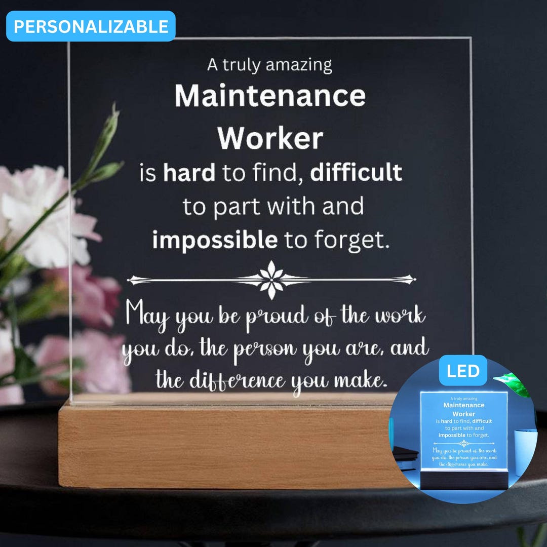 Maintenance Worker Christmas Gift, Thank You Gift for Maintenance ...